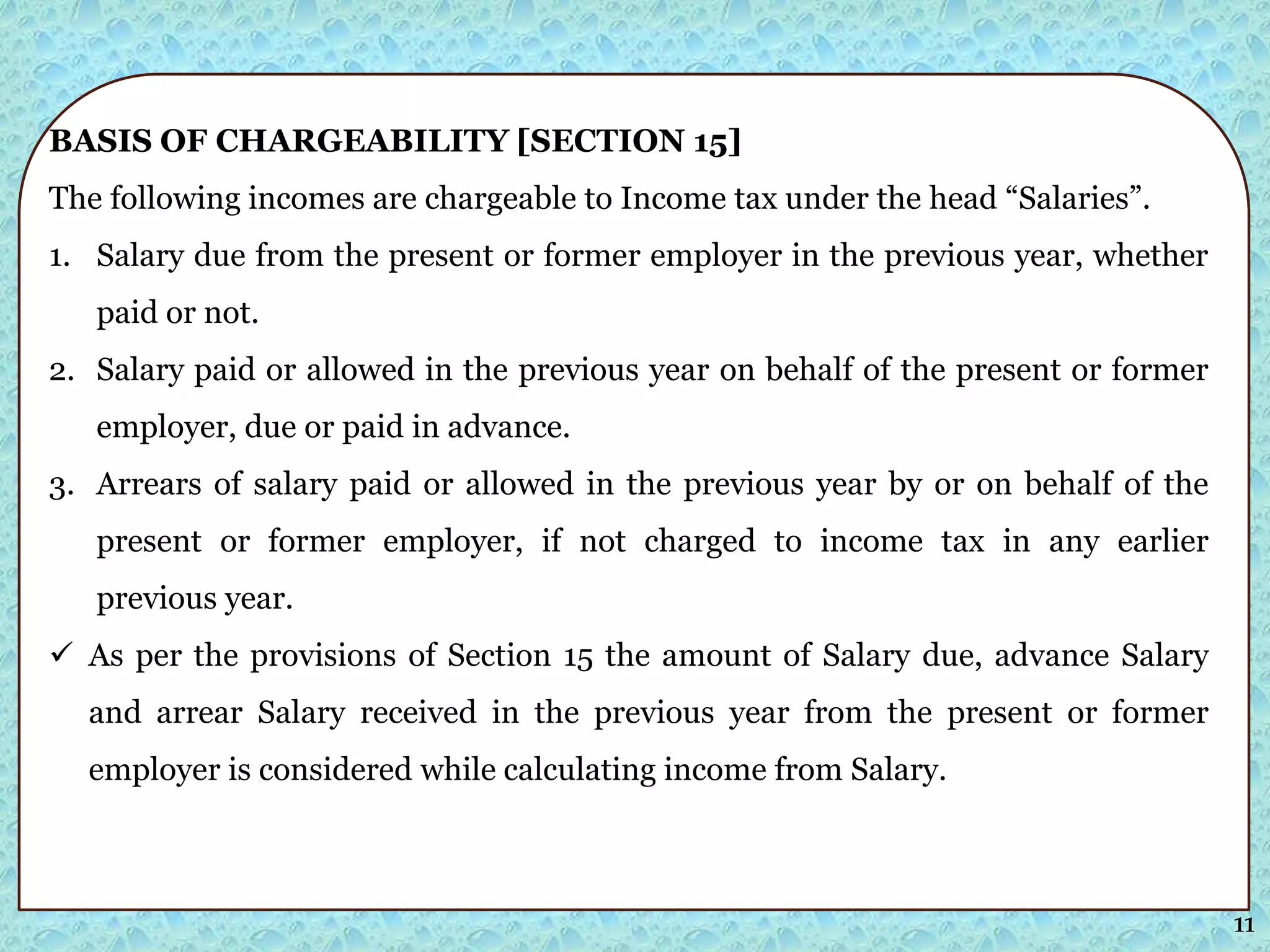 INCOME FROM SALARY | PPTX