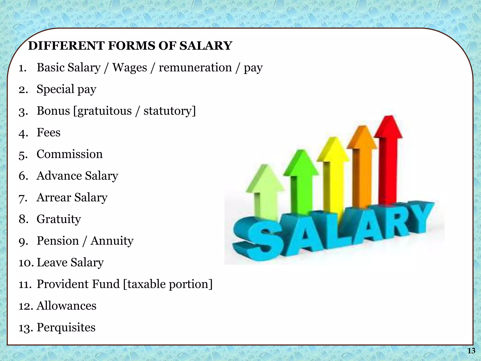 INCOME FROM SALARY | PPTX