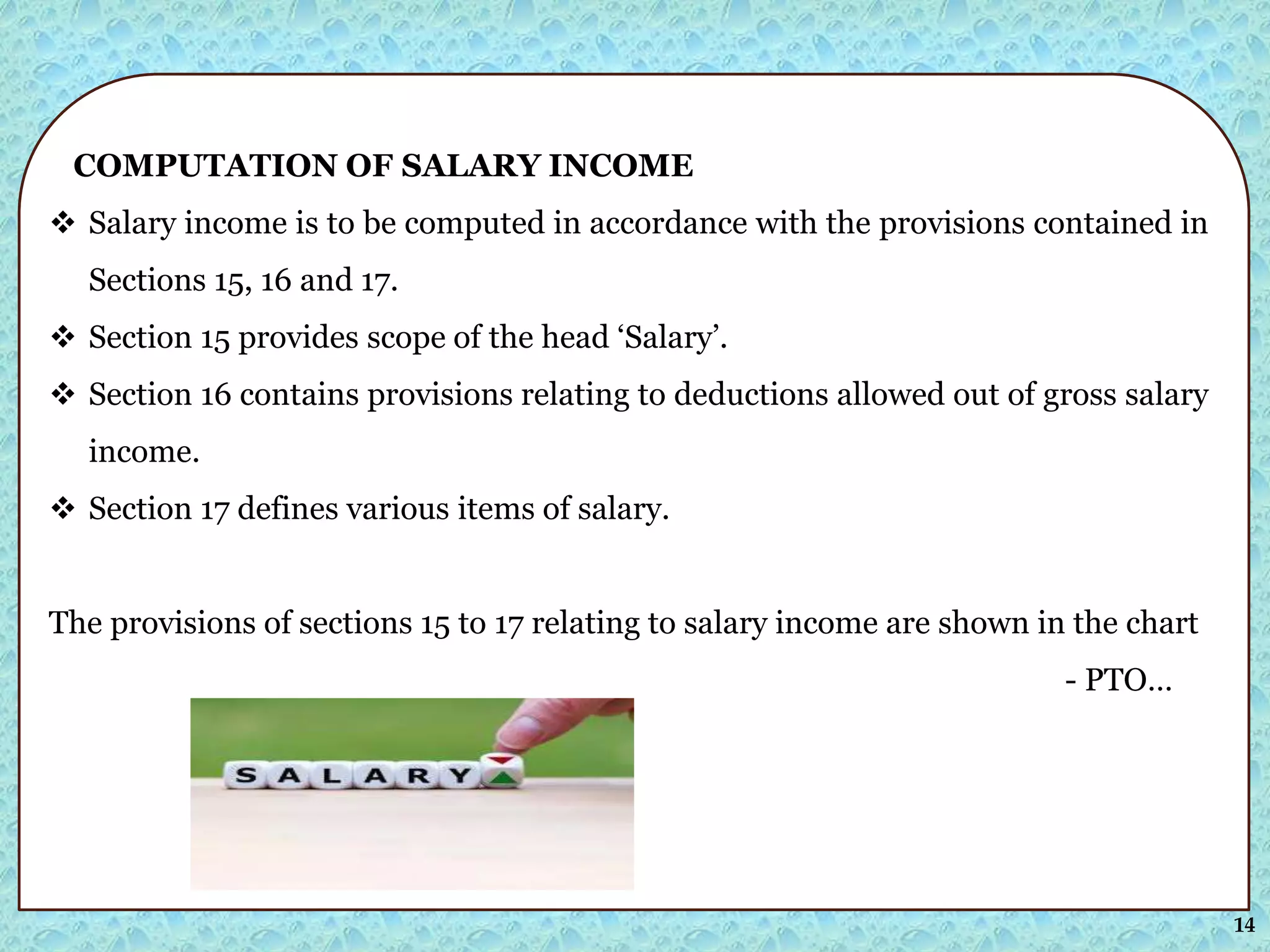 INCOME FROM SALARY | PPTX