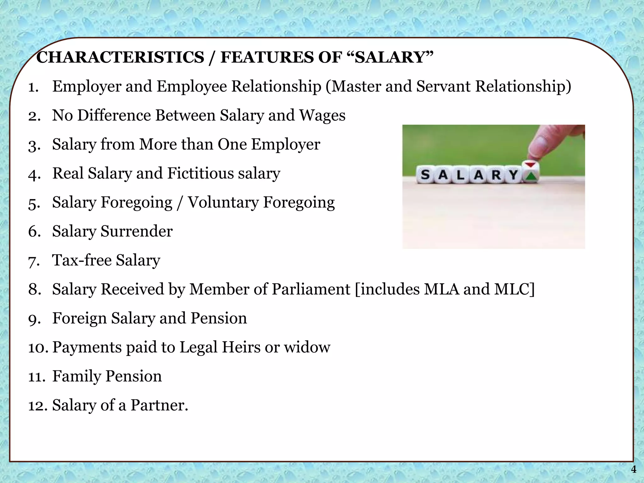 INCOME FROM SALARY | PPTX