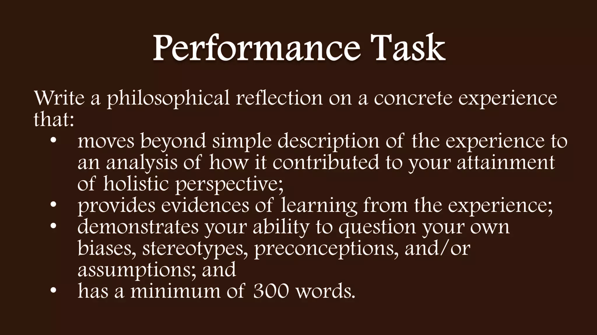 Philosophical Reflection | PDF