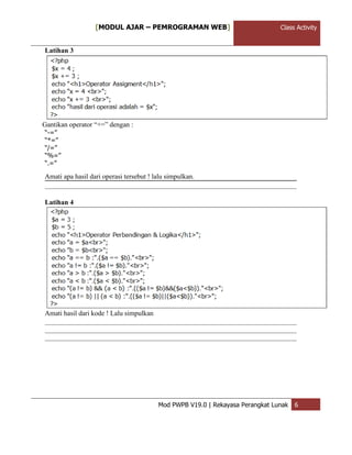 variabel dan tipe data PHP | PDF