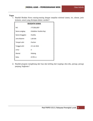 variabel dan tipe data PHP | PDF