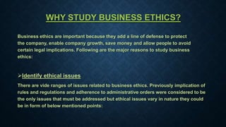 01. An overview of business ethics | PPTX