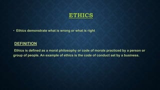 01. An overview of business ethics | PPTX