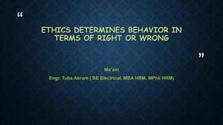 01. An overview of business ethics | PPTX