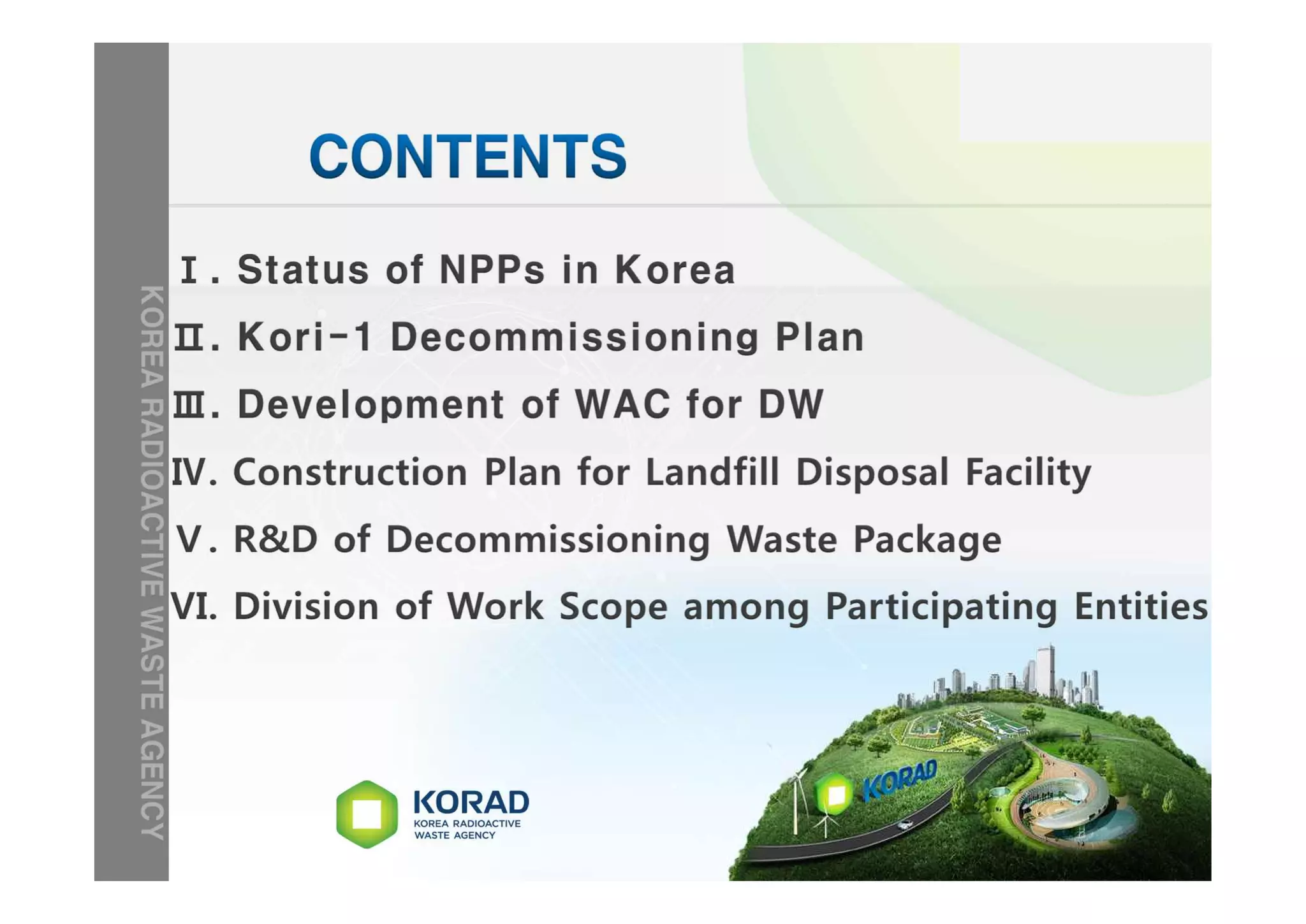 01 (2019.08.30) decommissioning waste management plan in korea(korad) | PDF