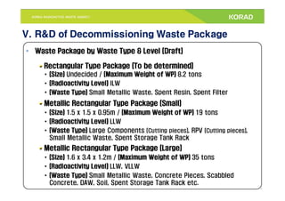 01 (2019.08.30) decommissioning waste management plan in korea(korad) | PPT