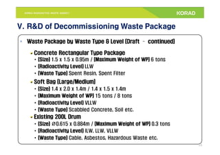 01 (2019.08.30) decommissioning waste management plan in korea(korad) | PPT