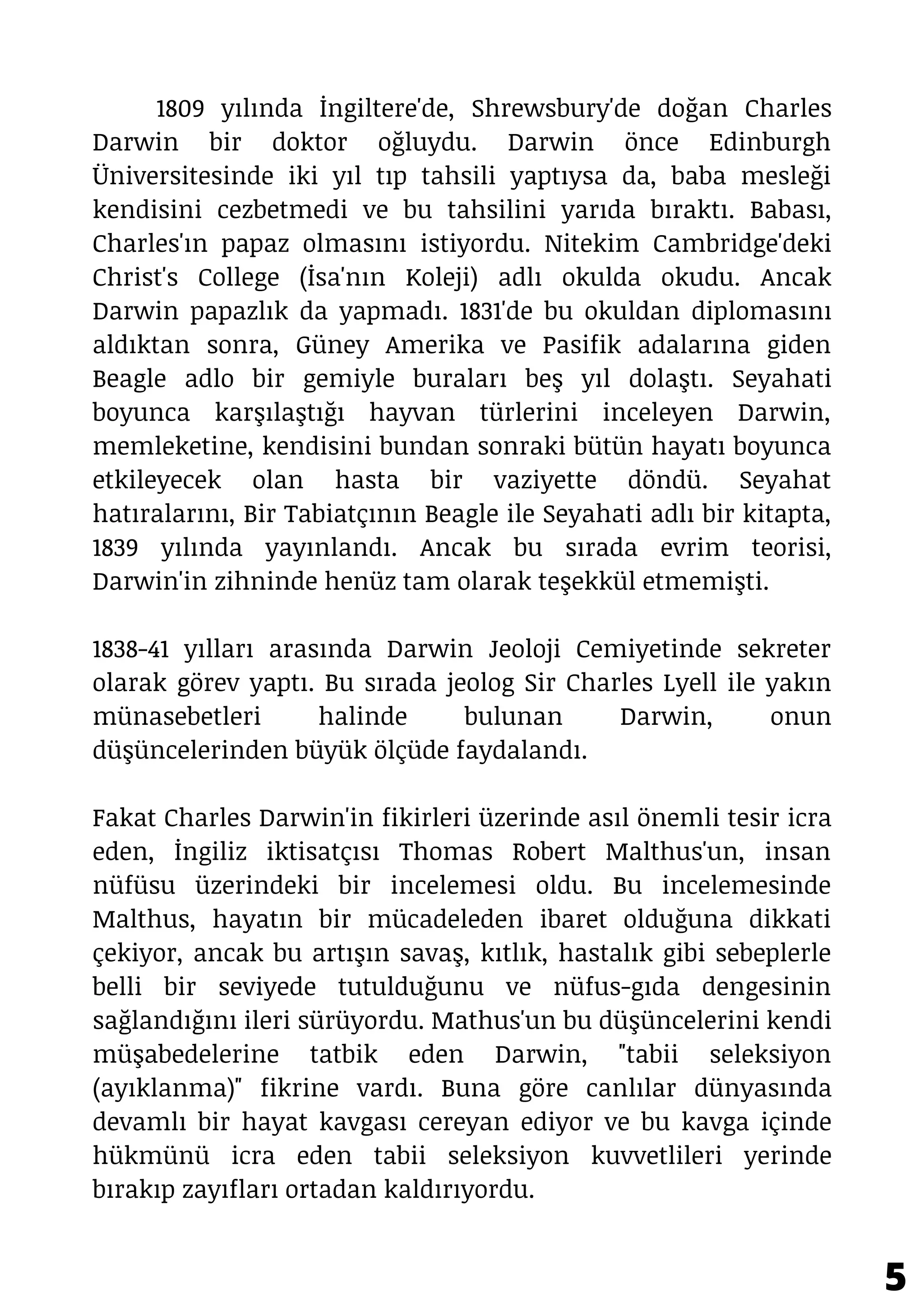 CHARLES DARWİN VE EVRİM TEORİSİ | PDF