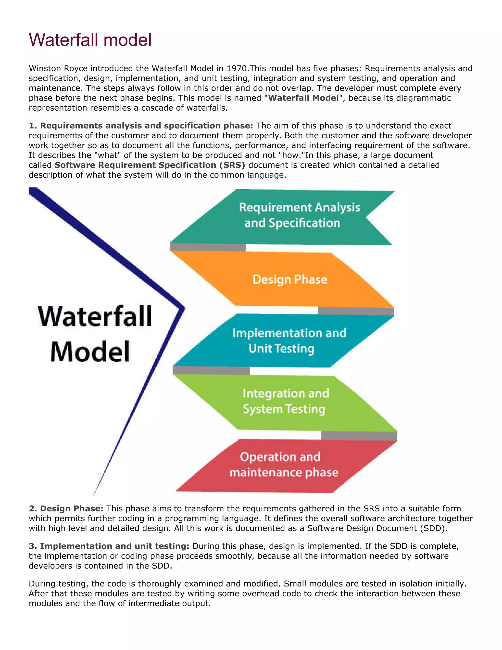 Waterfall Model (Software Engineering) | PDF