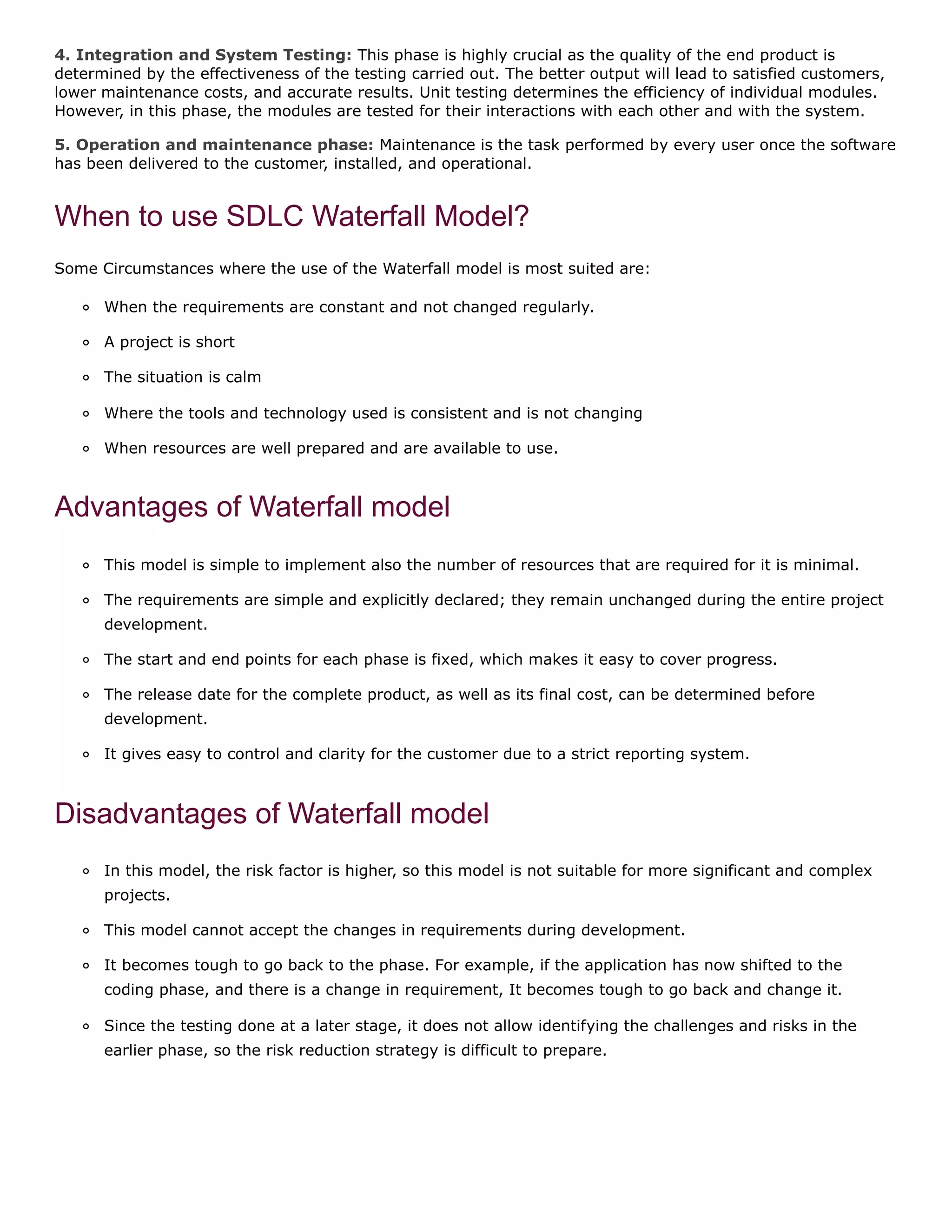 Waterfall Model (Software Engineering) | PDF