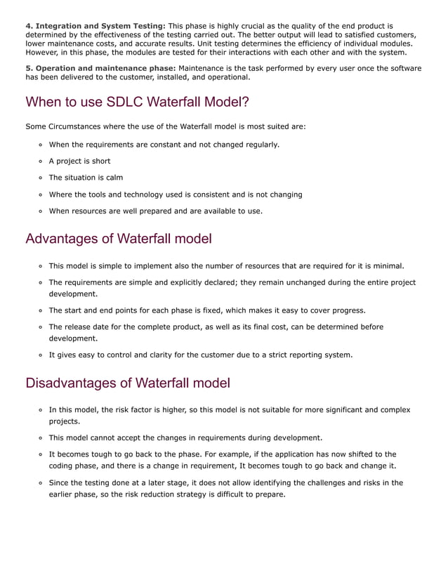 Waterfall Model (Software Engineering) | PDF