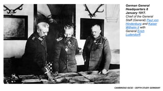 DEPTH STUDY GERMANY: HOW DID GERMANY EMERGED FROM DEFEAT AT THE END OF ...