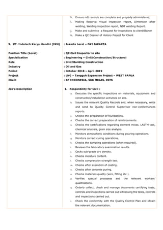01. cv qc civil structur & wi | PDF