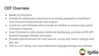 Kiosk-mode browser using Chromium Embedded Framework (CEF) | PDF