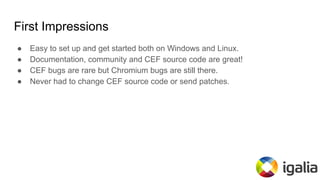 Kiosk-mode browser using Chromium Embedded Framework (CEF) | PDF