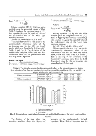 Mathematical Analysis for Prediction Performance Rate of Wheel Type Trenching Machine | PDF