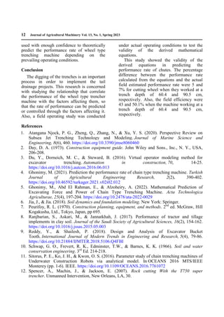 Mathematical Analysis for Prediction Performance Rate of Wheel Type Trenching Machine | PDF