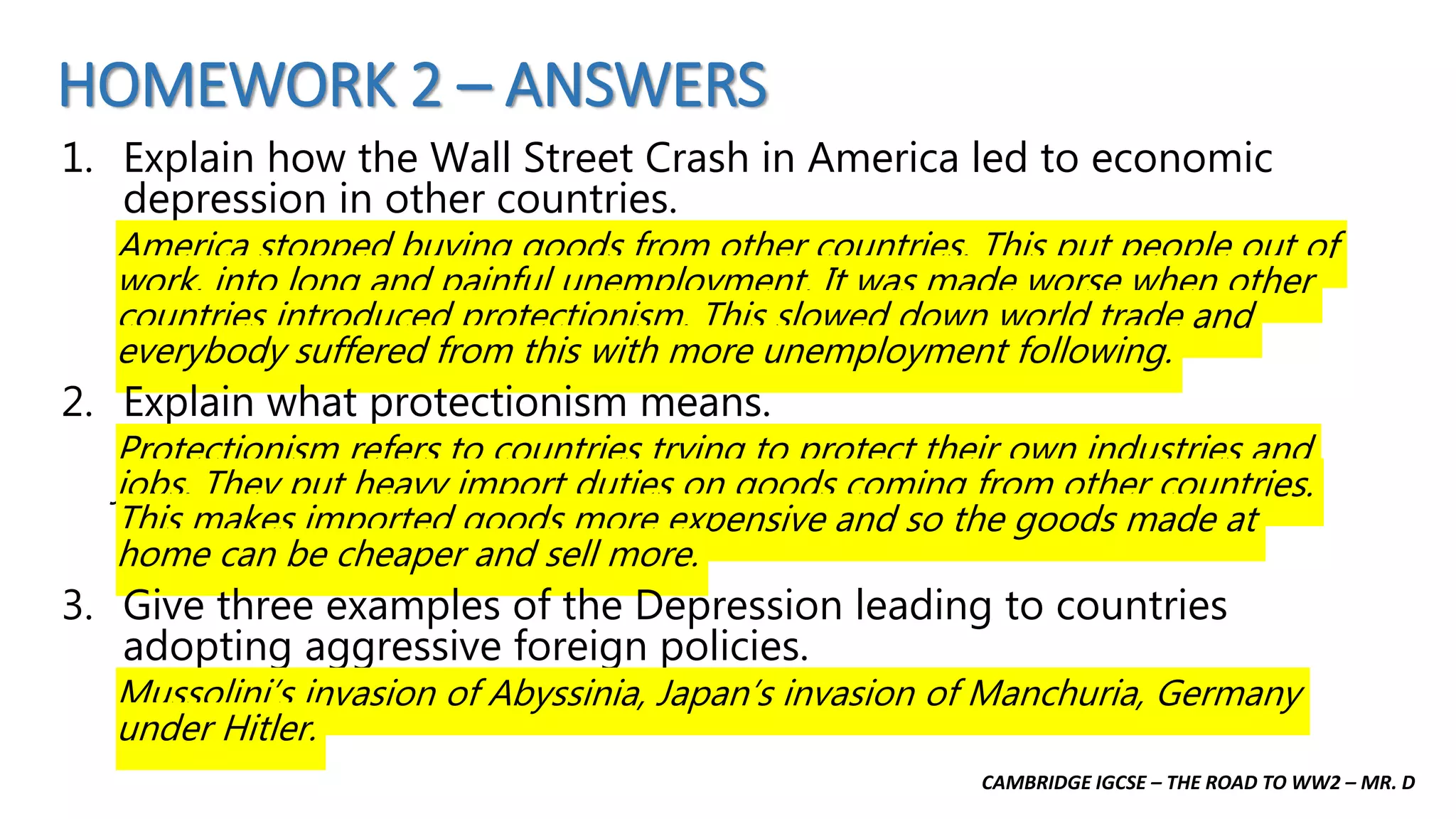 THE ROAD TO WAR 1939 - THE RISE OF THE DICTATORS | PPT