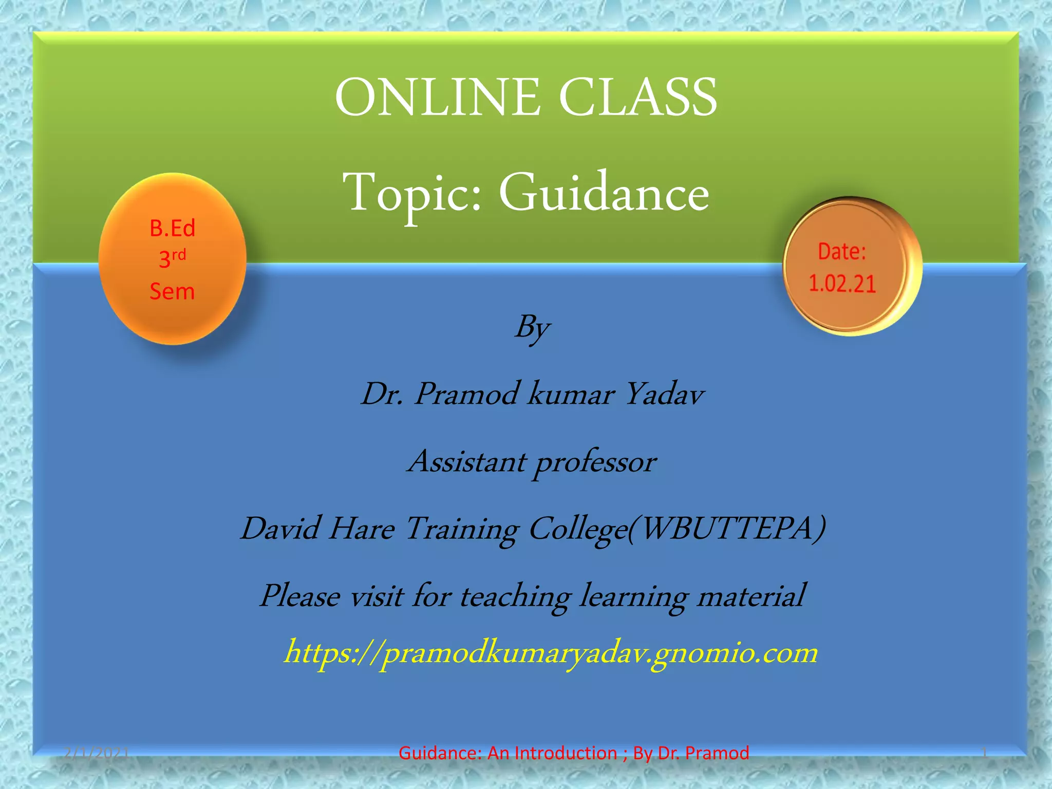 Guidance : Meaning | PDF