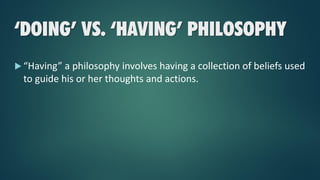 'DOING PHILOSOPHY AS CRITICAL THINKING | PDF