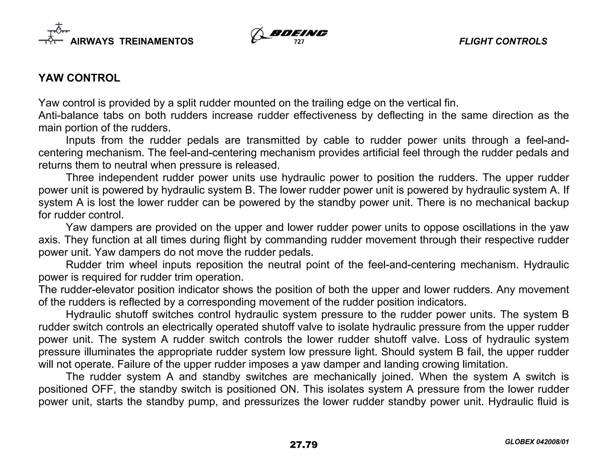 01. boeing 727 ata 27 - flight controls | PDF