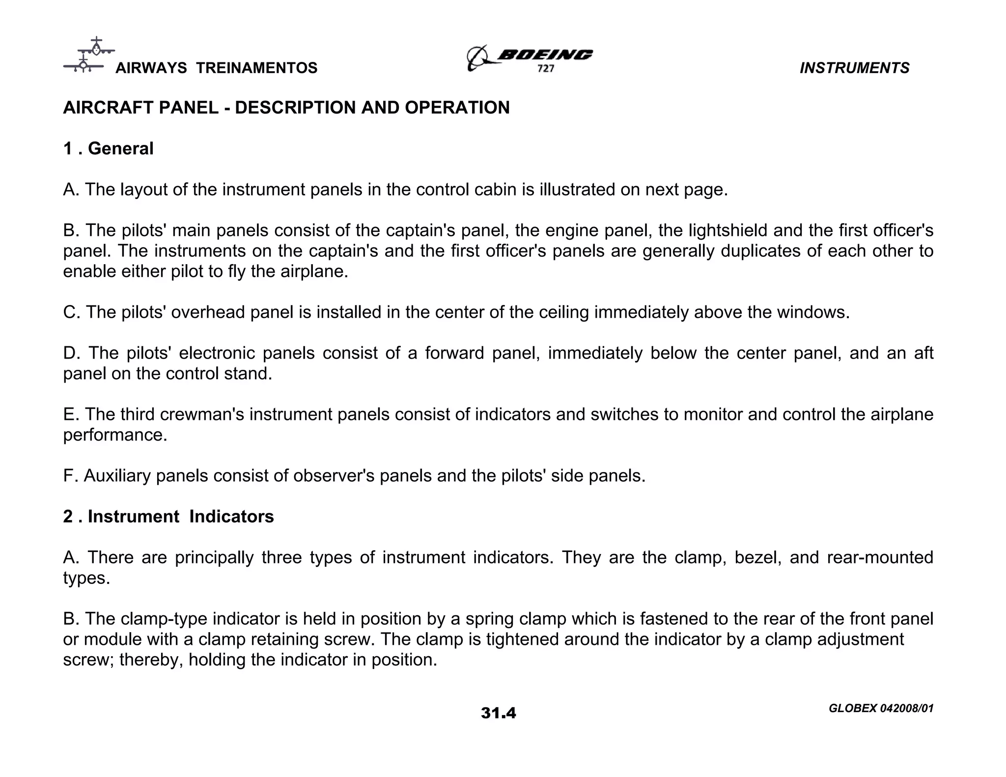 01. boeing 727 ata 31 - instruments | PDF