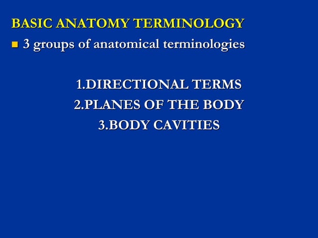 INTRODUCTION TO HUMAN BODY - Definition and scope of anatomy and ...