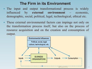 Business organisations. the external environment | PPT