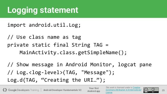 Your First Android App Ppt