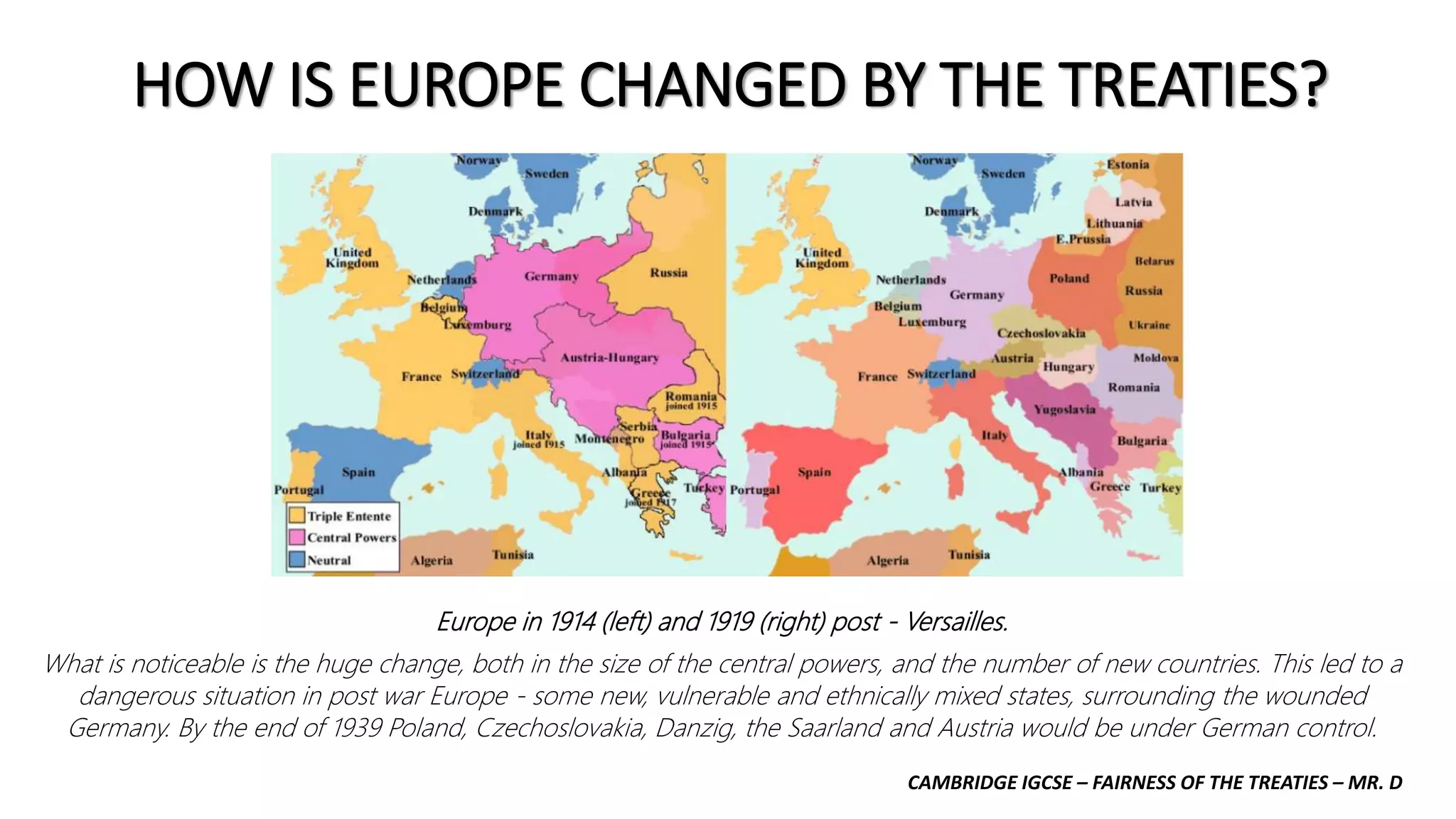 01. IGCSE HISTORY - PAPER 2: Revision Fairness of the Treaties.PPTX