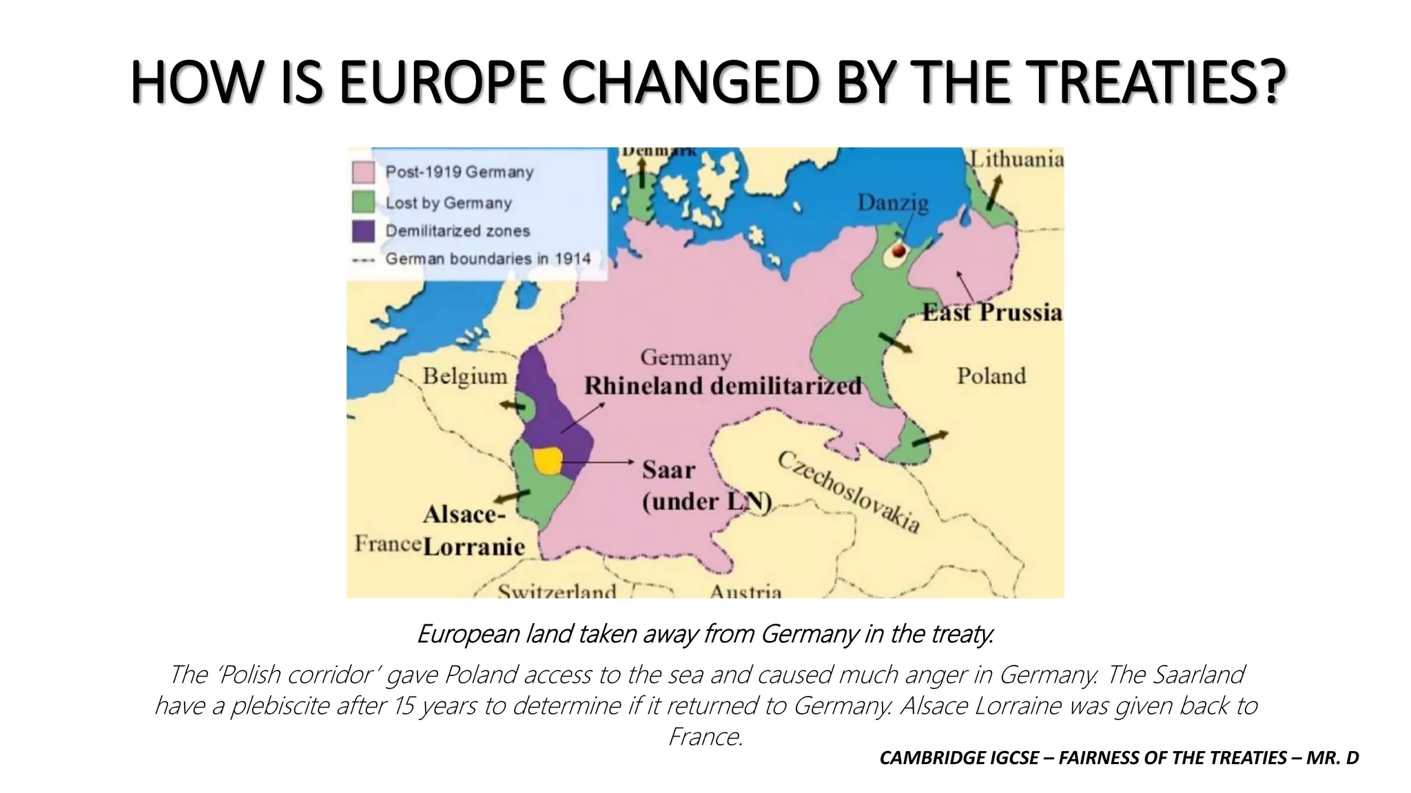 01. IGCSE HISTORY - PAPER 2: Revision Fairness of the Treaties.PPTX