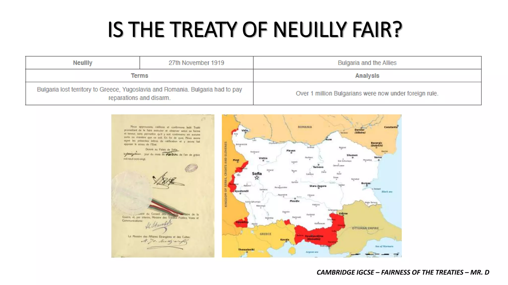01. IGCSE HISTORY - PAPER 2: Revision Fairness of the Treaties.PPTX