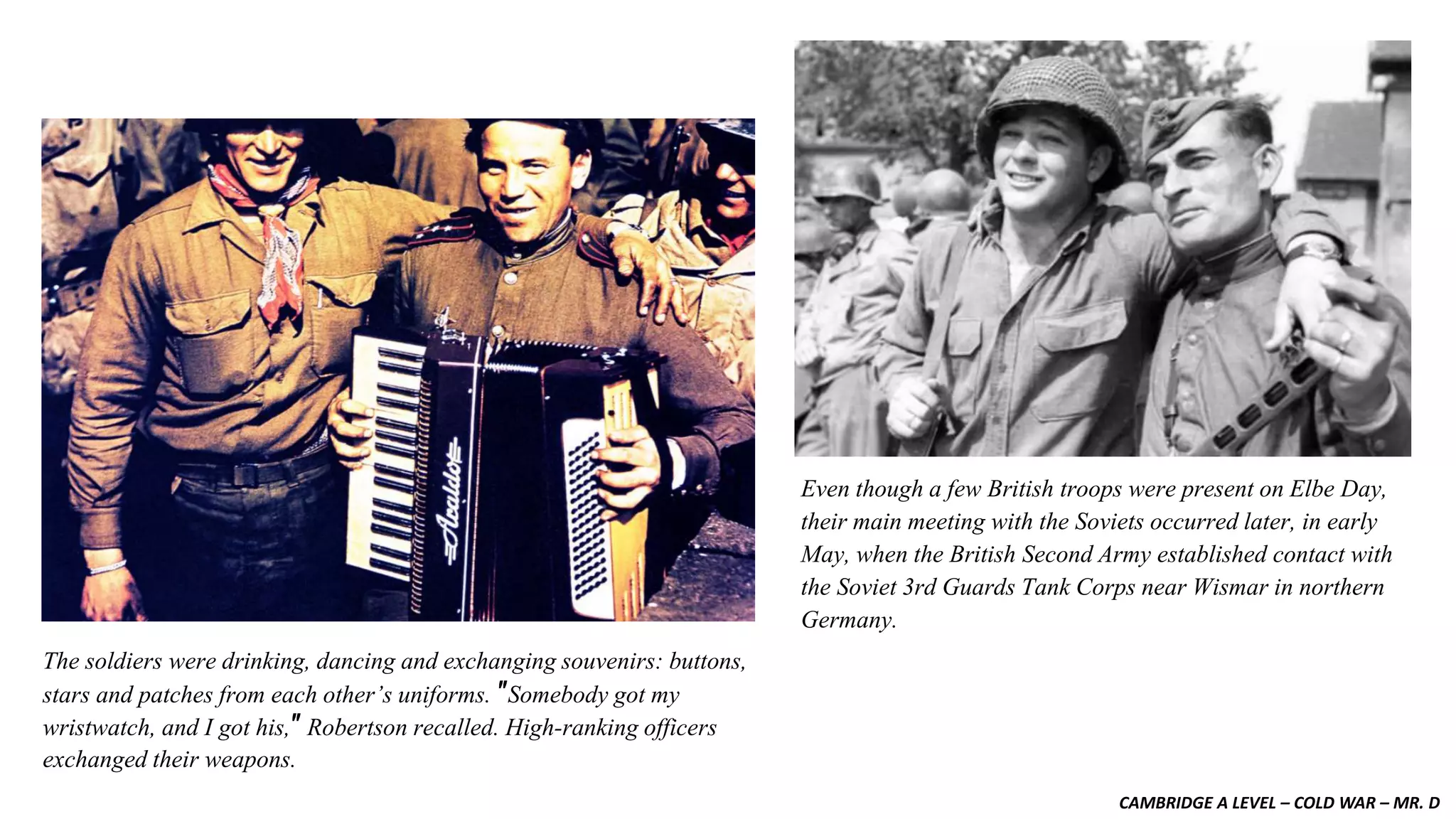 01. HISTORY A LEVEL CAMBRIDGE - THE COLD WAR: ELBE DAY AND SOVIET ...