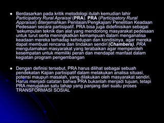 01. PRA (Participatory Rural Appraisal).ppt