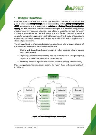 Battery Energy Storage, Technology and Applications | PDF