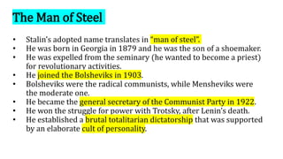 01. SOVIET CONTROL OF EASTERN EUROPE: Stalin | PPT