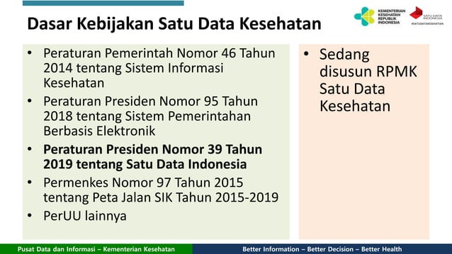 Kebijakan Satu Data Kesehatan | PPTX