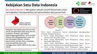 Kebijakan Satu Data Kesehatan | PPTX