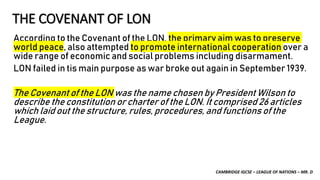 01. LEAGUE OF NATIONS - Organisation LON.PPTX