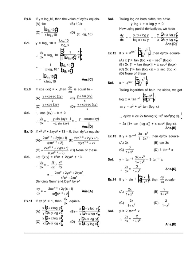 01 Differentiation Theory And Solved Example Module 3 Pdf