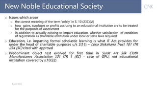 Charitable Entities - Recent SC Decisions - Gautam Nayak.pptx