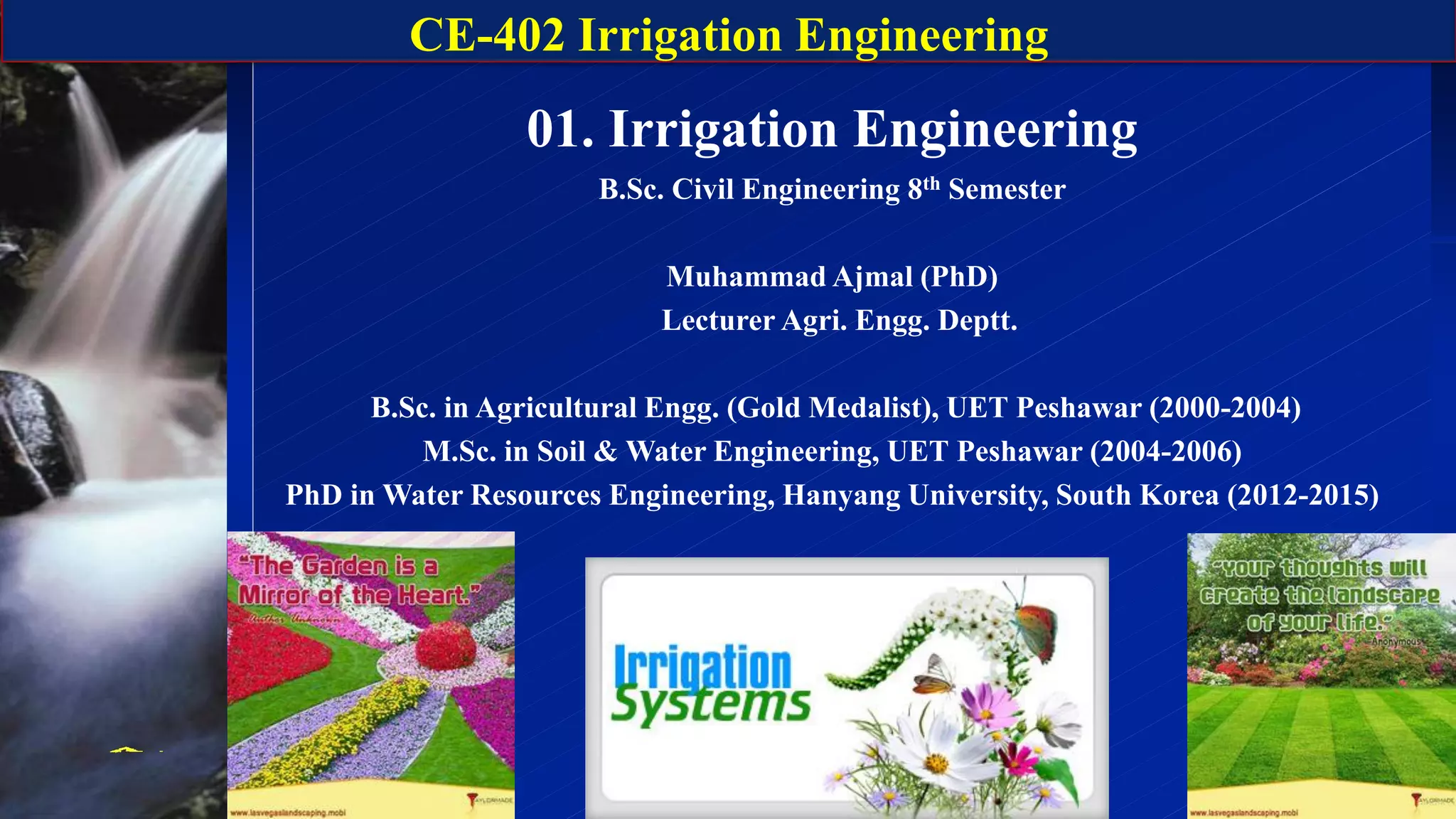 01. Irrigation Engg-1.pdf | Agriculture | Industries