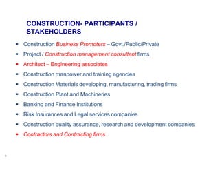 CONSTRUCTION PROJECT MANAGEMENT - INTRODUCTION | PPTX