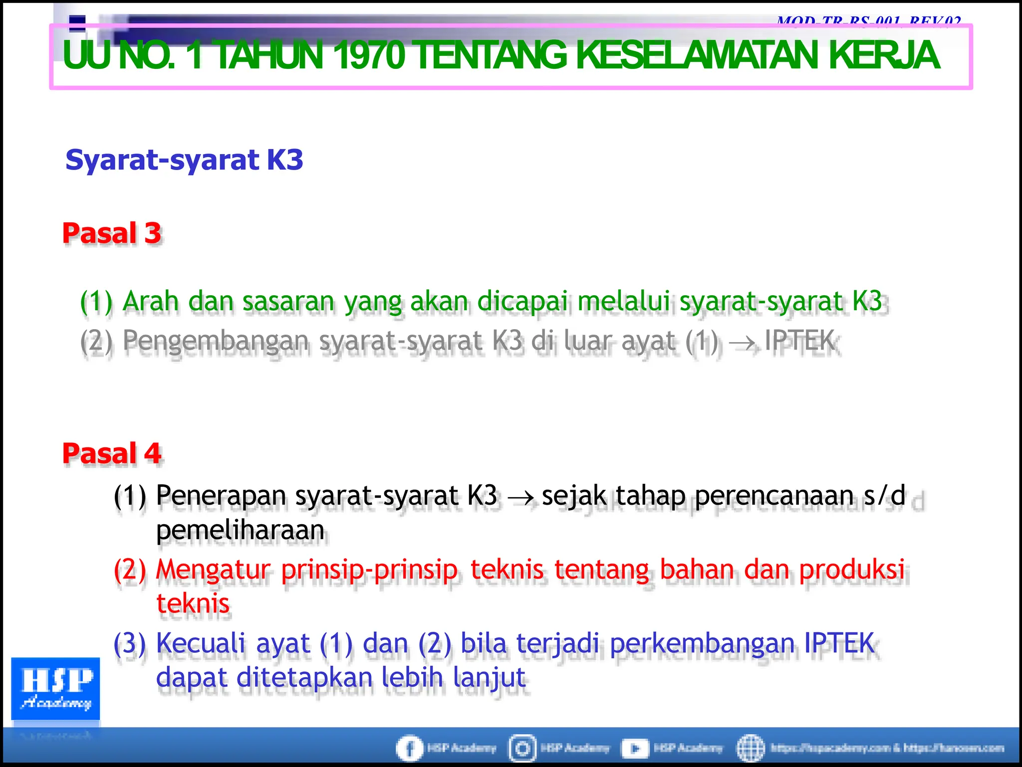 01. Regulasi dan Standar K3 Rumah Sakit. | PPTX