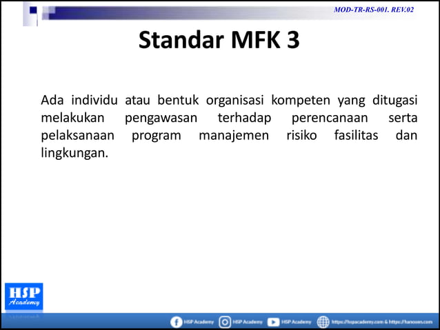 01. Regulasi dan Standar K3 Rumah Sakit. | PPTX