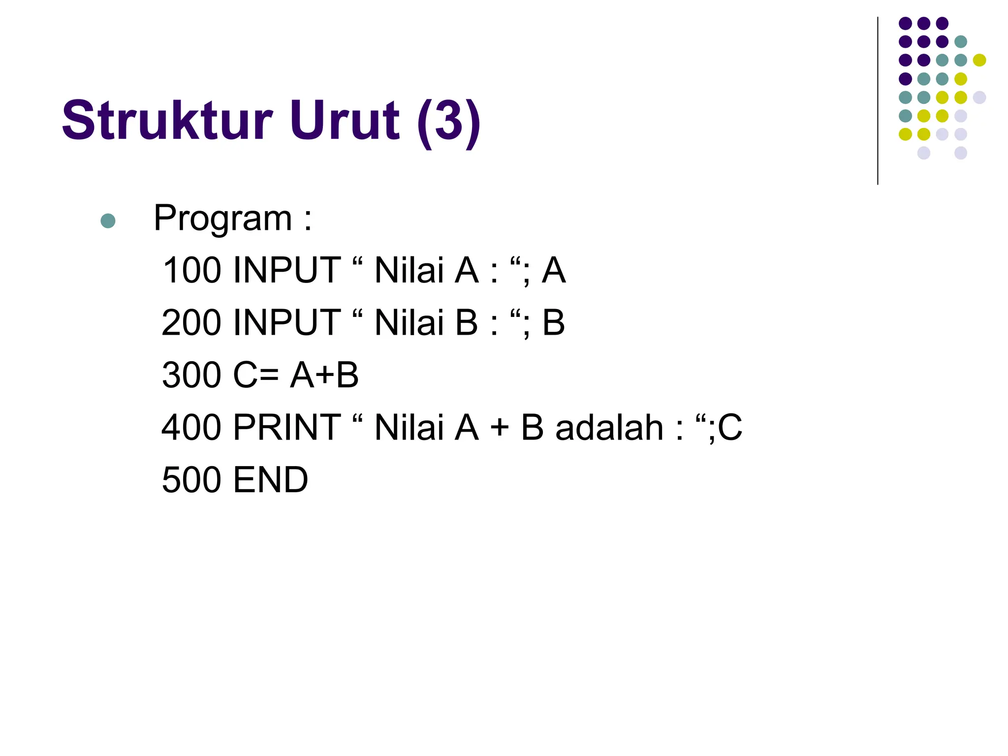 01. Dasar-dasar Algoritma Pemrograman menggunakan Visual Basic | PPT