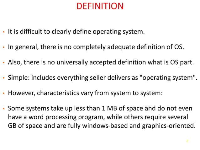 01. Operating Systems Definition and Usage | PDF | Technology & Computing