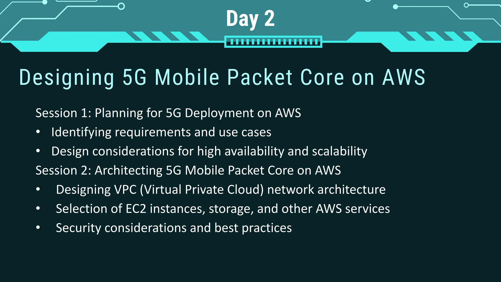 Deploying 5G Packet Core on AWS - Table of Content by TelcoLearn | PDF